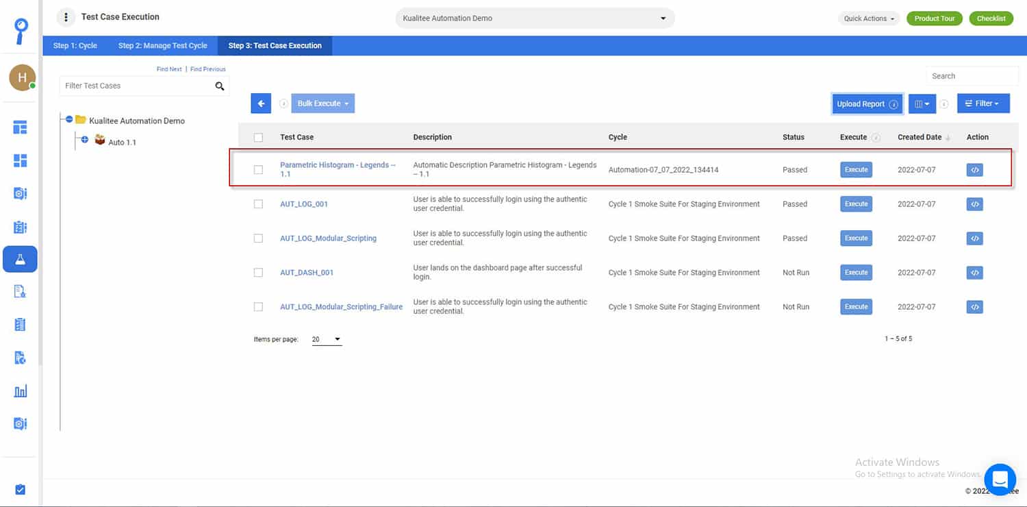 Upload Report In Test Case Automation Testing Tools Kualitee
