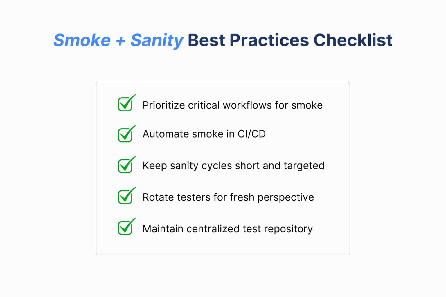 Smoke Testing vs Sanity Testing: Key Differences Every QA Must Know